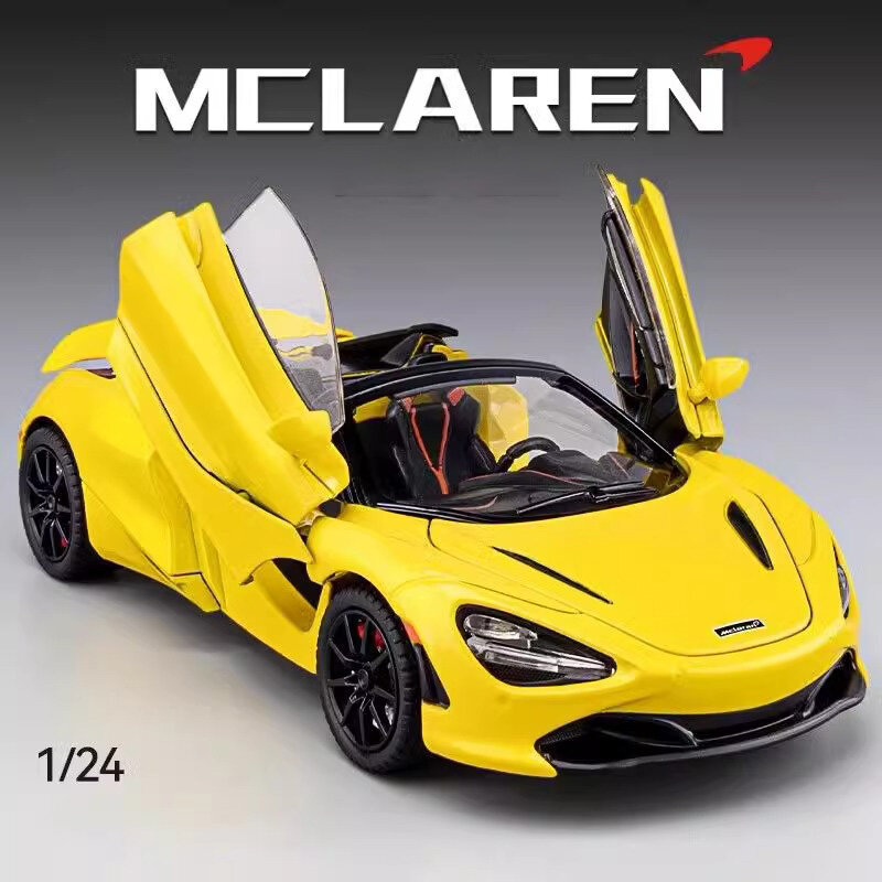 Mодель автомобиля литье металла 1:24 McLaren 720S суперкар детские игрушки , с звуковыми и световыми эффектами