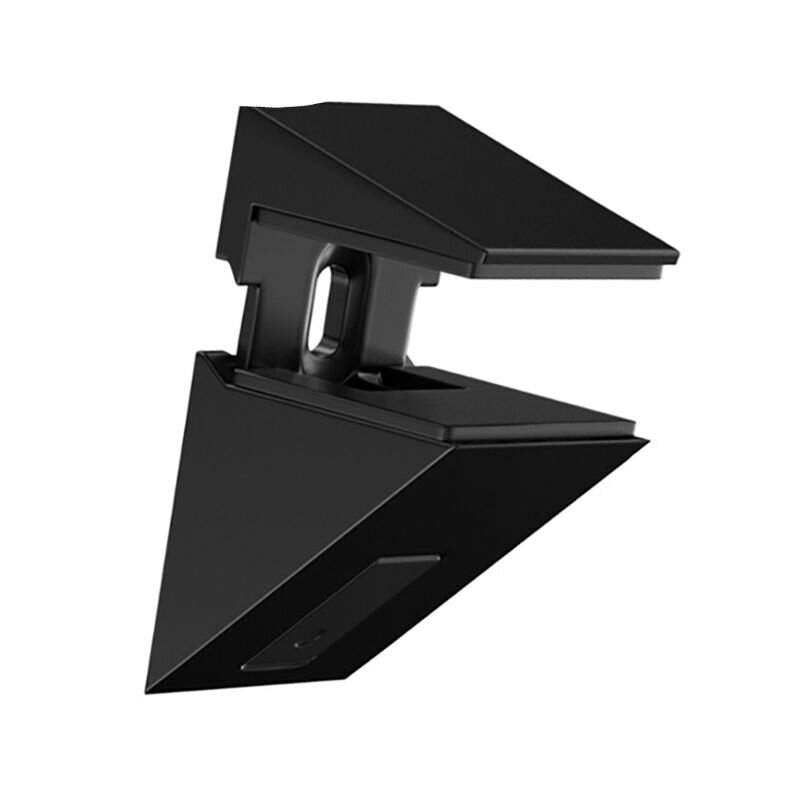 Регулируемый диагональный кронштейн для ламината из закаленного стекла с подвижной деревянной доской-черный