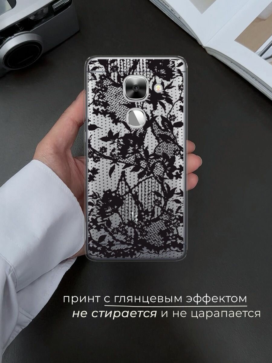 Чехол на LeEco Le 2/2 pro / Лееко Ле 2/2 про с принтом "Черная сетка" — фото 1