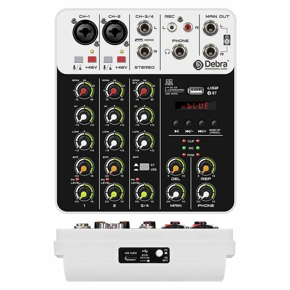 Debra V8 DJ Аудиомикшер V4 Audio Mixer