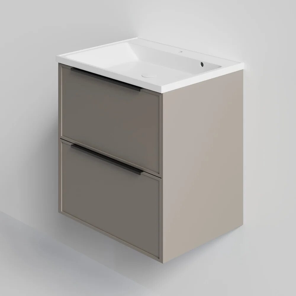 Тумба под раковину La Fenice SIMPLA Cappuccino TWIN бежевая 80 см