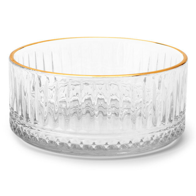 ATMOSPHERE of art Goldy салатник из стекла 13 см, объём 0,55 л, круглый, для сервировки