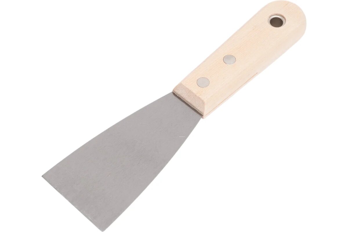 TOLSEN Малярный шпатель 50 мм из стали с деревянной ручкой 40202 - инструмент