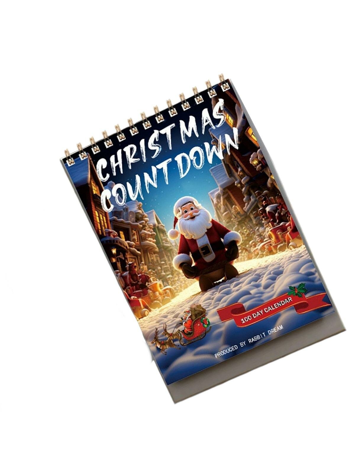 Календарь Обратного Отсчета Рождества на 100 Дней 2026 Маленький Рождественский Адвент-Календарь