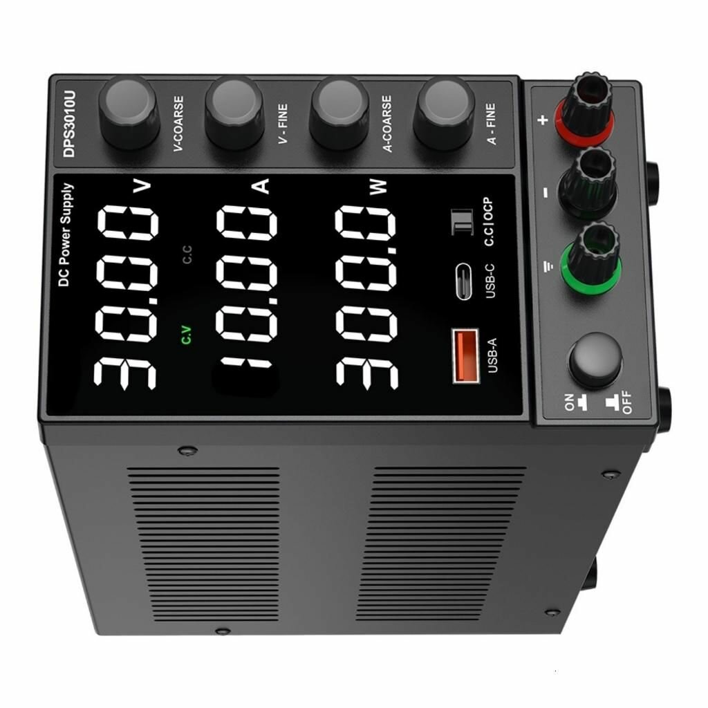 Регулируемый источник питания от 0 до 30 В/60 В/120 В/160 В энкодеров ручка USB Тип C Зарядка, 160V2A