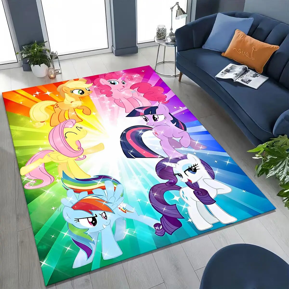 Коврик My Little Pony, Принцесса Луна и Селестия, 100x150см, Темно-синий