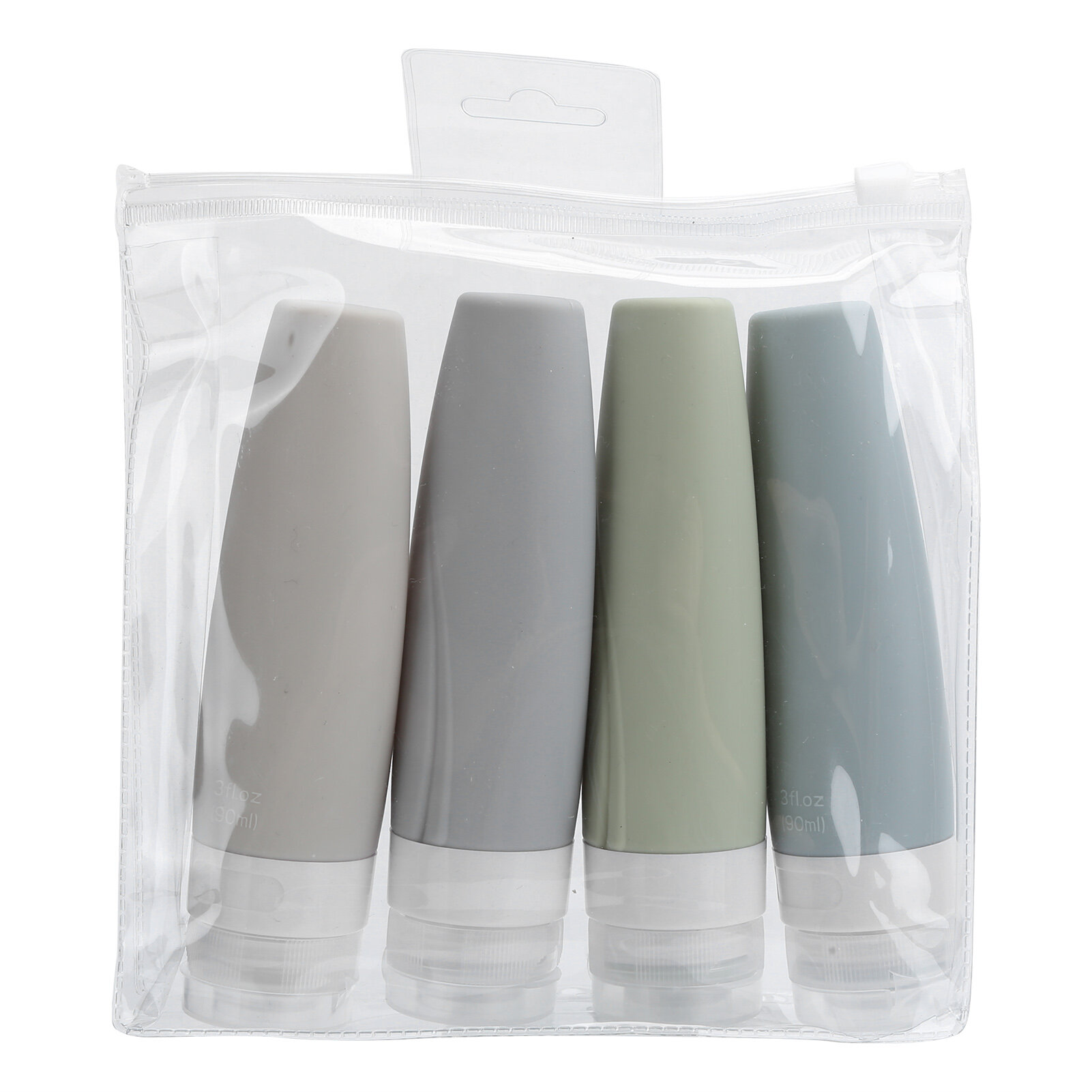 Пустой флакон-дозатор, силиконовый контейнер для многократного использования, дорожный флакон для шампуня и геля для душа 90 мл