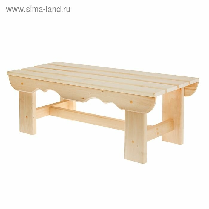 Лавка деревянная, 80×31×30 см, фигурная, липа, Добропаровъ