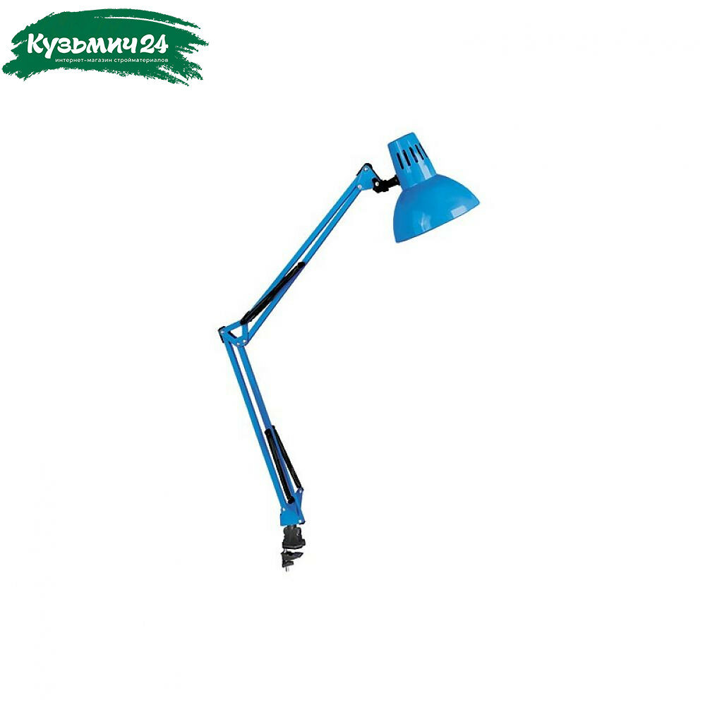 Светильник настольный Camelion KD-312 C06, 60 Вт, Е27, металл, цвет синий