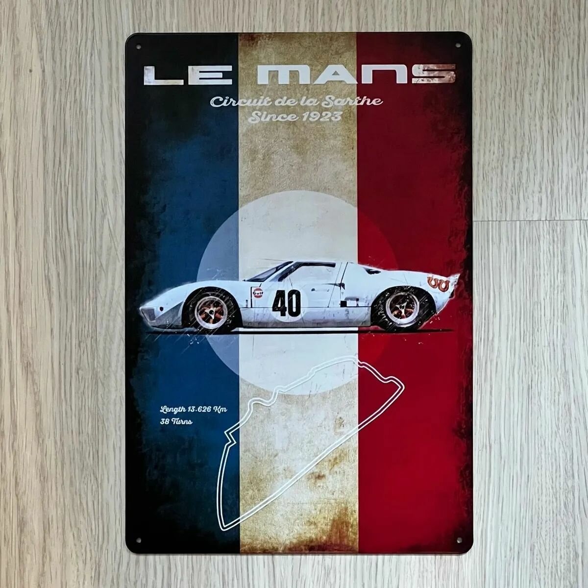 Табличка металлическая интерьерная LeMans Ford GT40