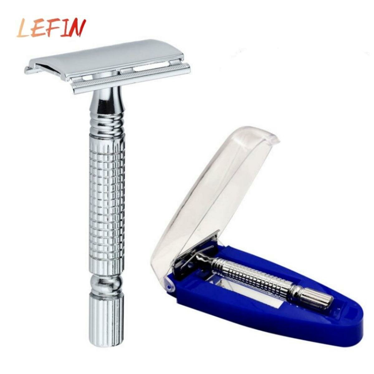 Классическая бритва с двойным лезвием, машинка для влажного бритья для мужчин и женщин, дорожная стальная ручка из нержа