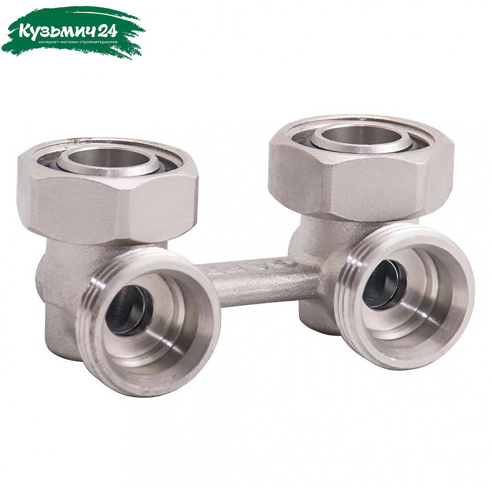 Узел нижнего подключения радиатора Gappo 3/4"-3/4" G268.05, латунь никелированная