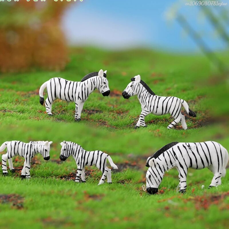 Фигурки зебр MOONBIFFY, пластик, 6 шт.