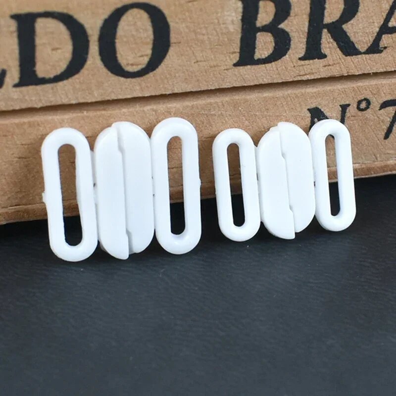 Пластиковые пряжки для бюстгальтера Meetee 10-20 мм Белый, 10mm-50Sets, White