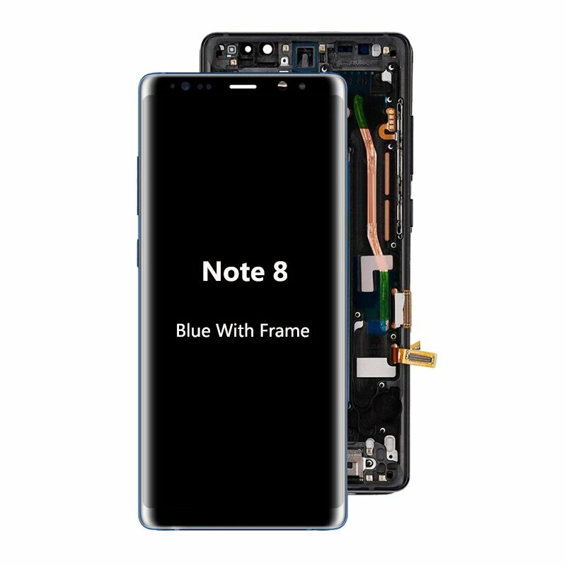 Super AMOLED Note8 ЖК-дисплей для Samsung Galaxy Note 8 Note8 N950F N950U ЖК-дисплей Замена сенсорного экрана Поддержка S Pen с рамкой OEM Blue Frame