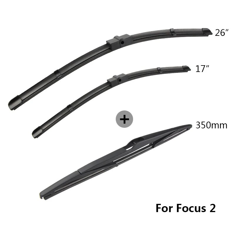 KAWOO автомобильные щетки стеклоочистителя передние задние щетки стеклоочистителя для Ford Focus 2 хэтчбек 2004-2011 года авто ветровое стекло автомобильные аксессуары Front and rear wiper
