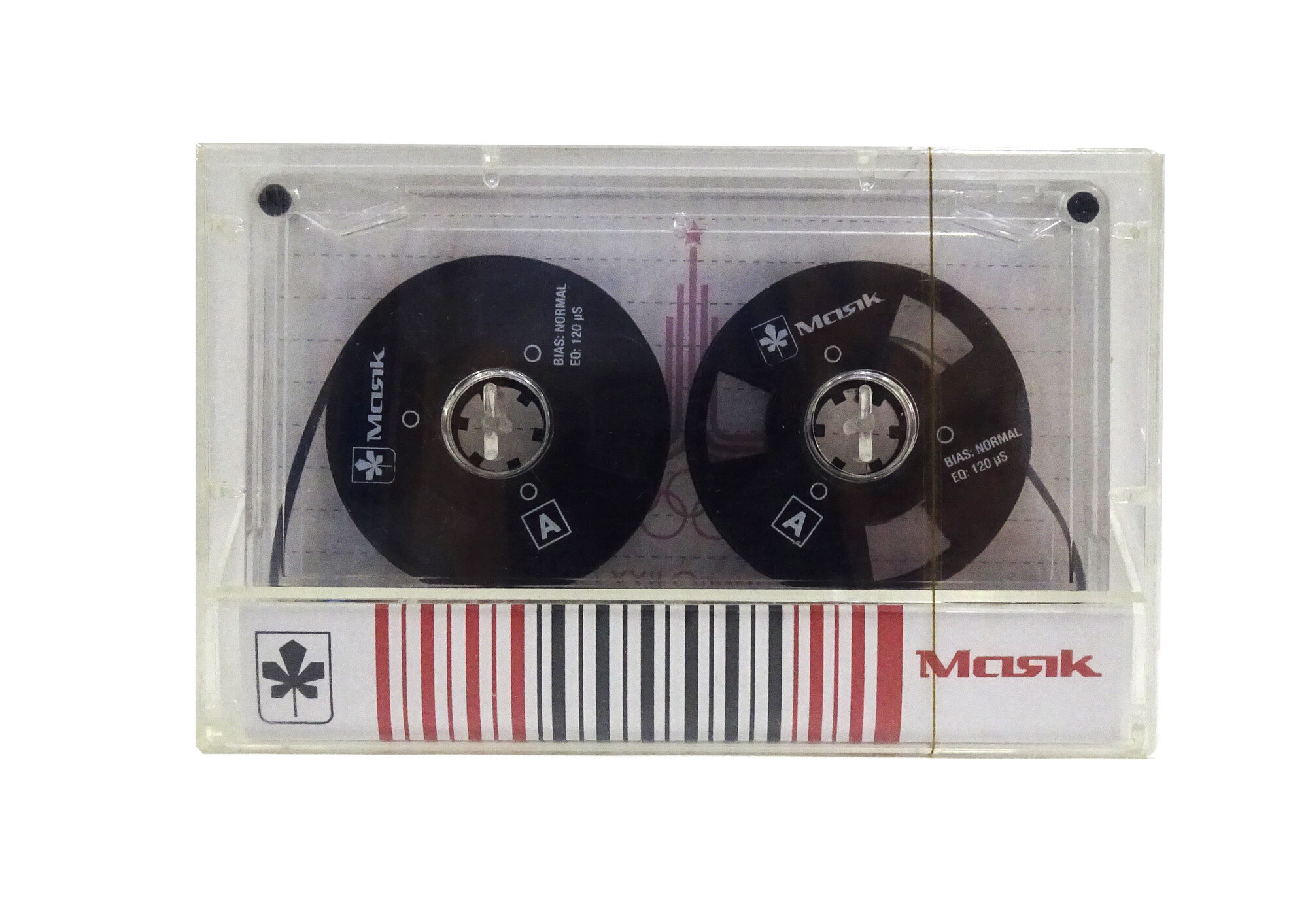 Аудиокассета "Маяк" с чёрными катушками