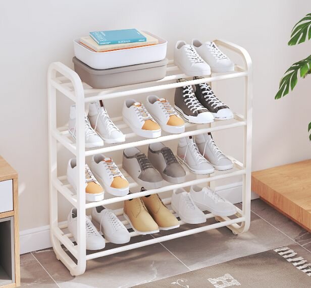 Узкая металлическая вешалка для обуви в коридор, 5-ярусная стойка для хранения обуви, книг и аксессуаров, компактная организация пространства в прихожей, балконе, детской