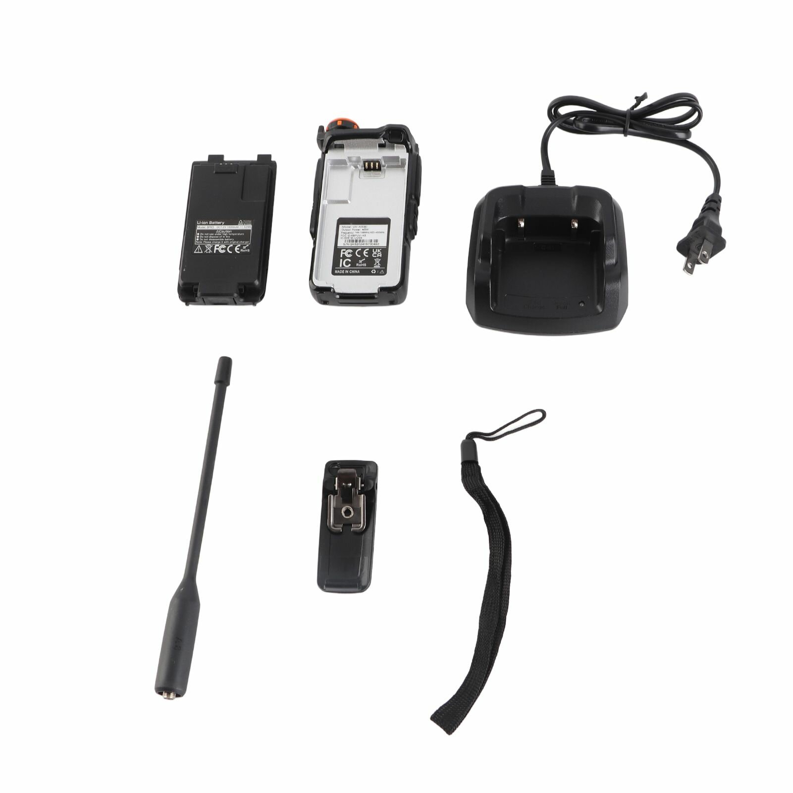 5 Вт VHF UHF 2-сторонняя радиосвязь с AM FM-приемником, погодными оповещениями NOAA, встроенным аккумулятором типа C, зарядка портативного устройства связи