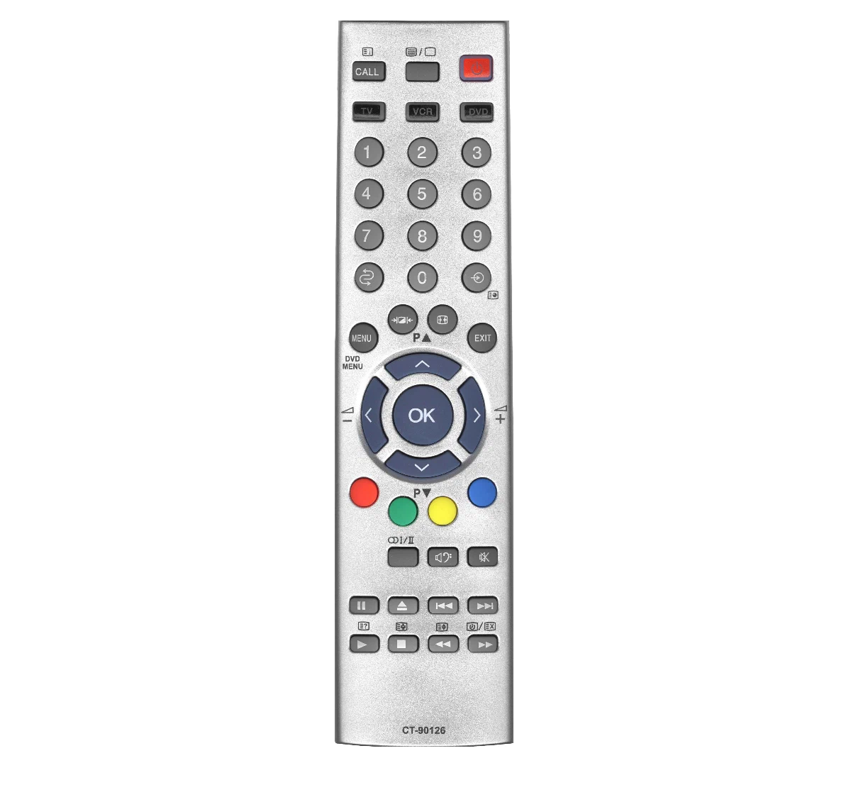 Пульт Huayu CT-90126 (CT-90253), для телевизора, Toshiba, цвет серебристый, ИК-сигнал