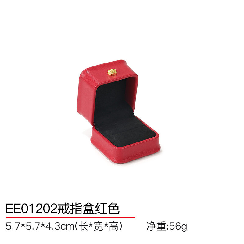 Шкатулка для украшений Hongtai EE01202, искусственная кожа, красная