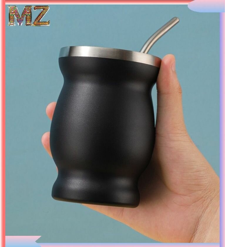 Набор чашек Cuopru Yerba Mate, аргентинский стиль, 8 унций, с бомбильей (соломинка), чайный фильтр