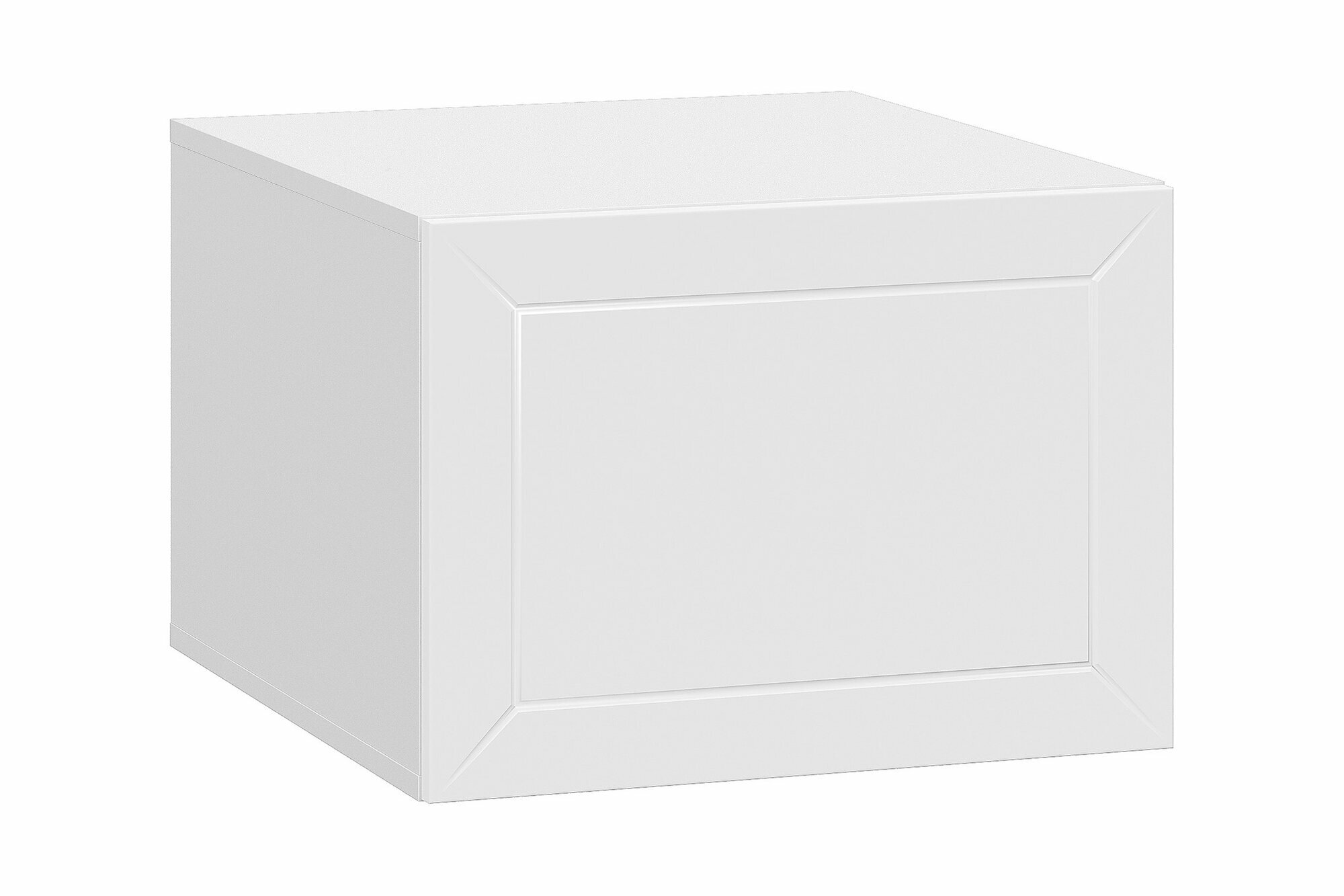 Кухонный модуль навесной антресоль Нонтон Лаорна, 50x54x36 см, белый / лунный бархат