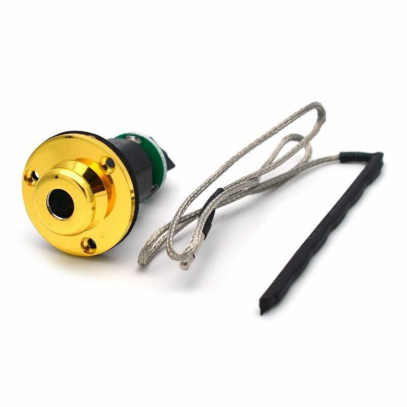 Пьезоэлектрический звукосниматель для укулеле с подгрифком в черном и золотом хроме