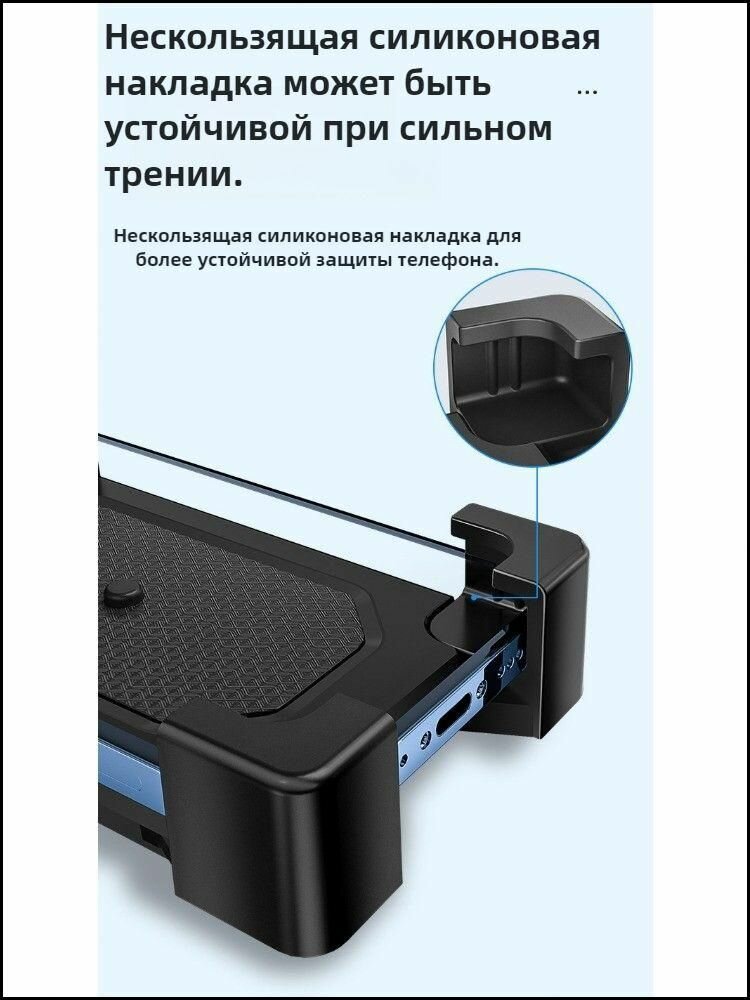 Универсальный антивибрационный держатель для телефона в грузовик Крепление на ручку двери для экскаваторов, погрузчиков, спецтехники (усиленная фиксация, против тряски)