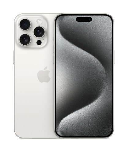 Смартфон Apple iPhone 15 Pro Max 1TB, Dual: nano SIM + eSIM, White Titanium