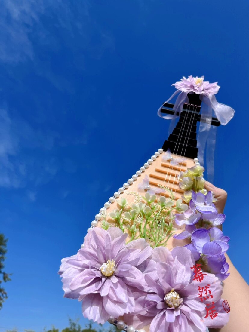 Ручная работа из шелка цветок Пипа древнекитайский стиль волосы для фотографии, танца и сцены