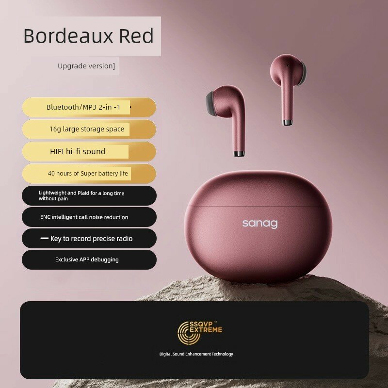 Беспроводные Bluetooth-наушники Sanag T81SPRO с поддержкой карт памяти, MP3-плеер, портативный музыкальный плеер