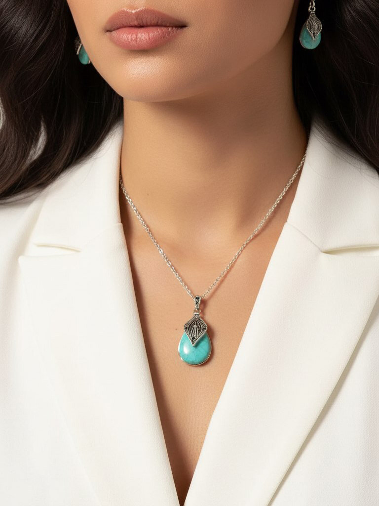 Колье, бирюза