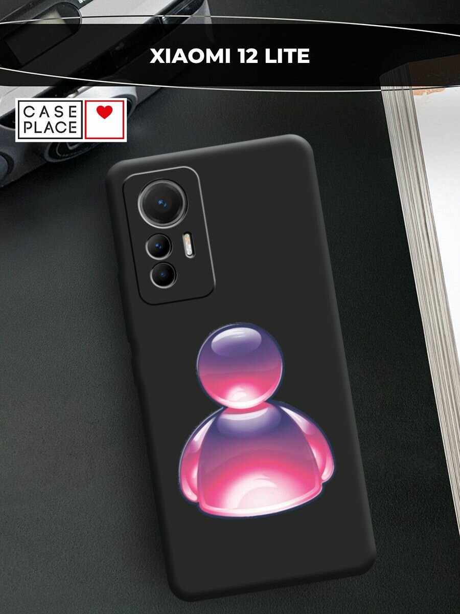 Чехол на Xiaomi 12 Lite / Сяоми 12 Лайт с принтом Розовая иконка человека