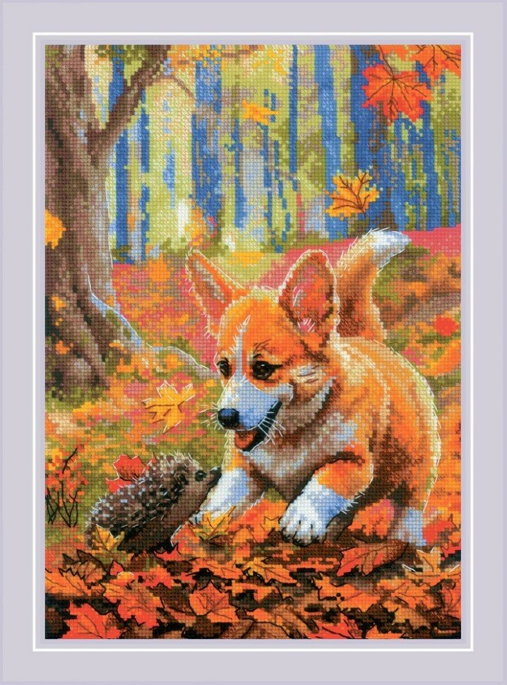 Набор для вышивания Риолис #2303 Встреча в лесу, Счетный крест, 21 х 30 см