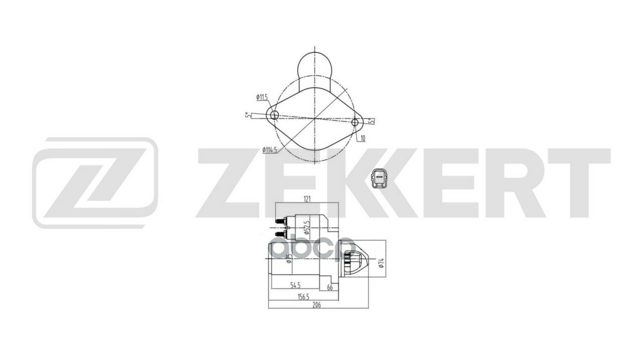 Стартер Geely Emgrand EC7 14- Zekkert арт. an-1085