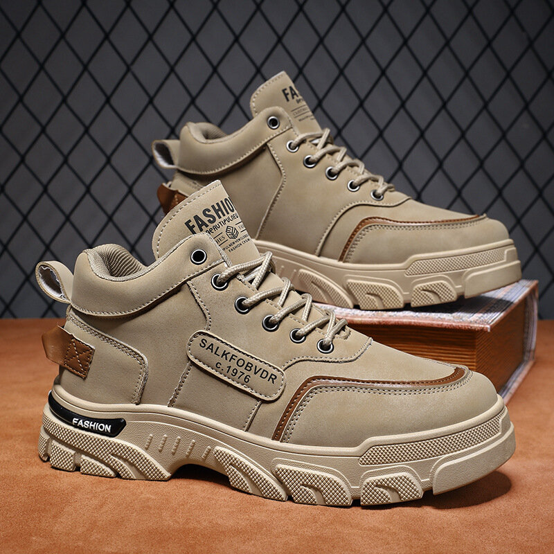 AIS Мартенсы Зима Мужчины все Тепло Высокие Кожа