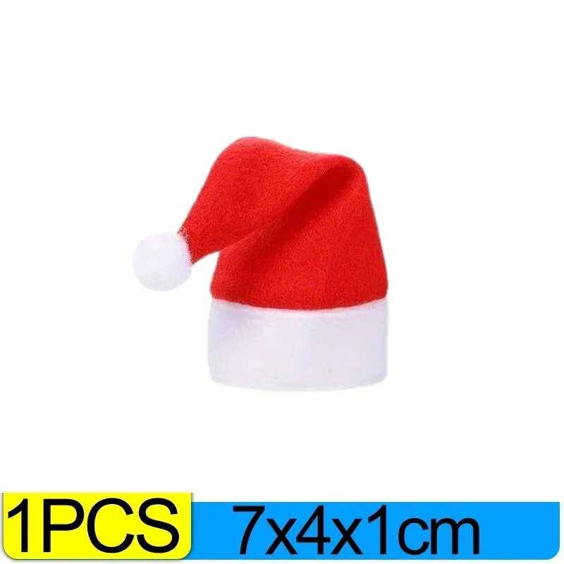 Мини-шапка Санты, красный бархат, 1PCS