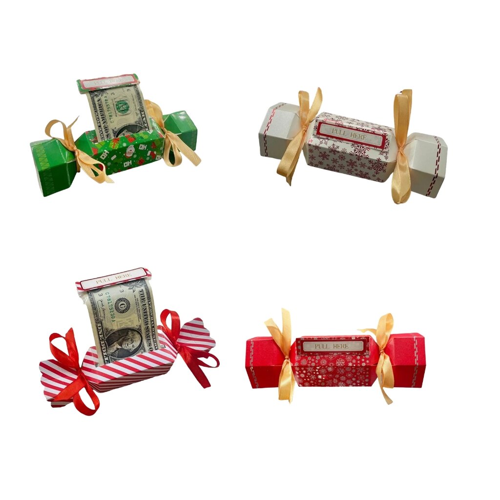 Модные мешочки для денежных подарков на Рождество с хранением конфет и узорами снежинок