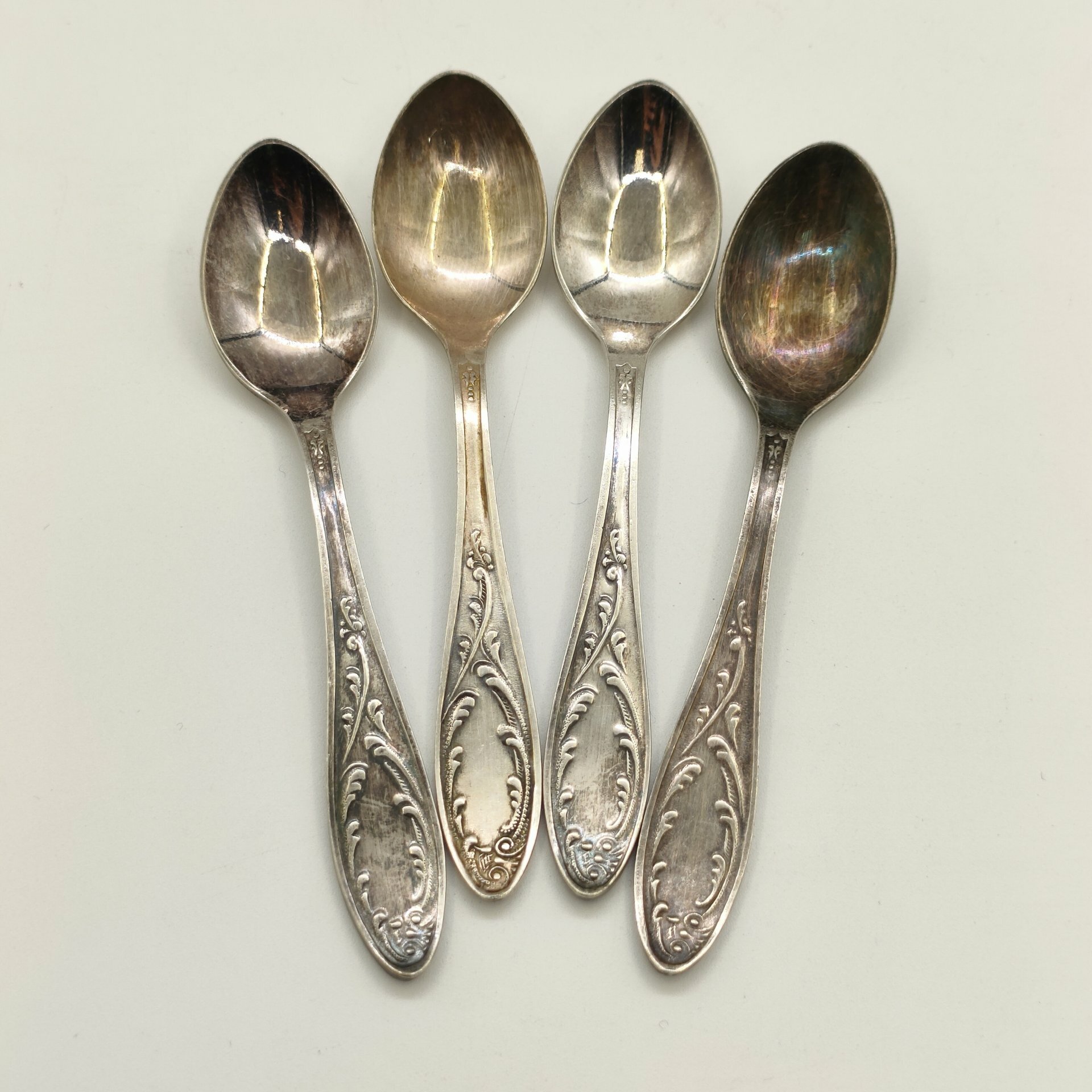 Набор из 4-х кофейных ложек "Пламя", мНЦ (медь-никель-цинк)