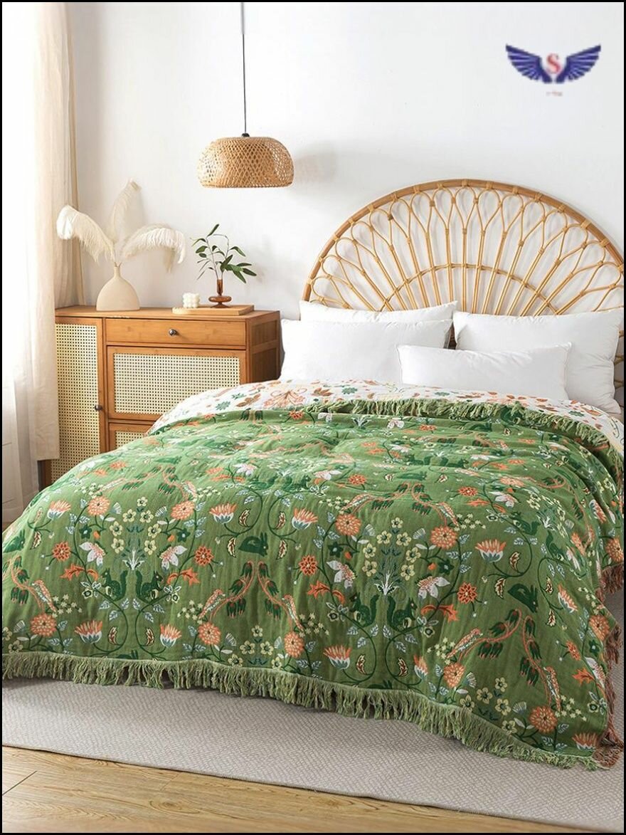 Эксклюзивный плед 150х200 см из хлопка