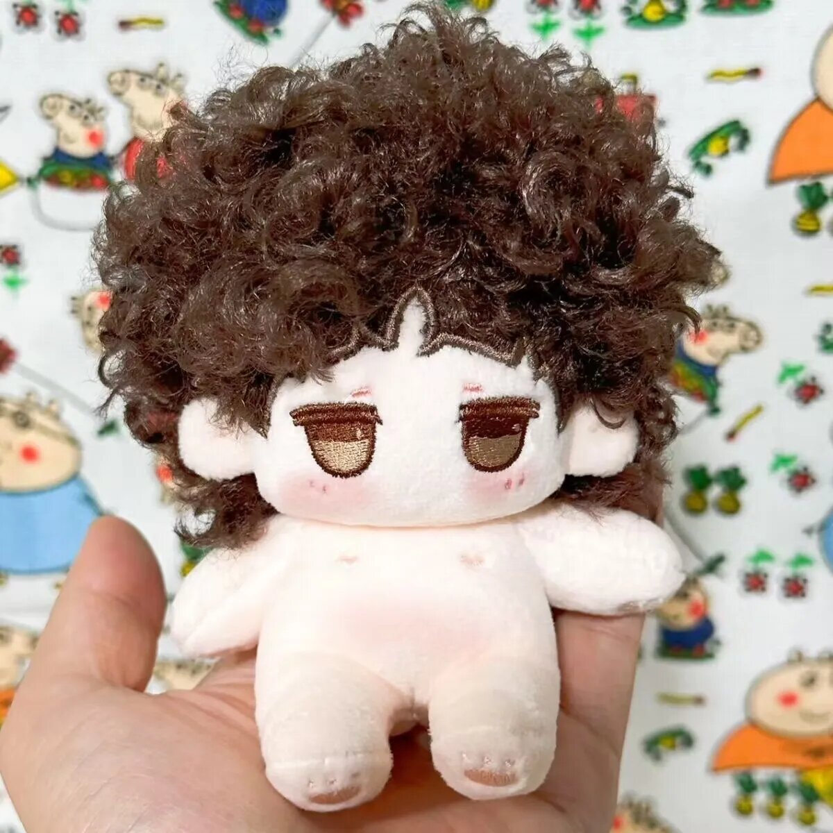 Хлопковая кукла Bo Jun's smile 10 см с вьющимися волосами' xiao 'wang yibo xiao zhan, милый костюм морской звезды, кукла в подарок