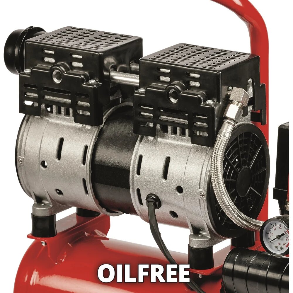 Компрессор Einhell TE-AC 6 Silent, поршневой, коаксиальный, безмасляный, 110 л/мин — фото 1