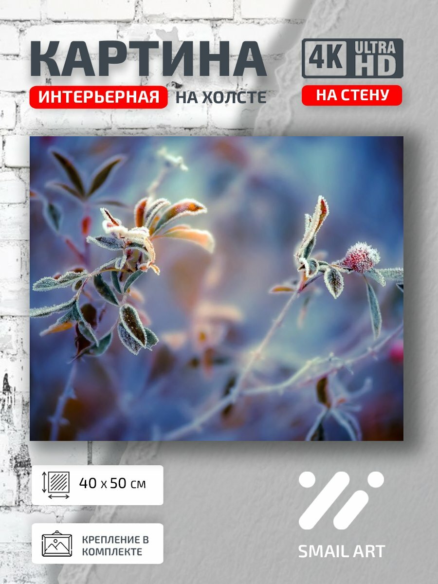 Картина на холсте интерьерная 40 на 50 на стену Инее Landscape для кабинета пейзаж интерьер