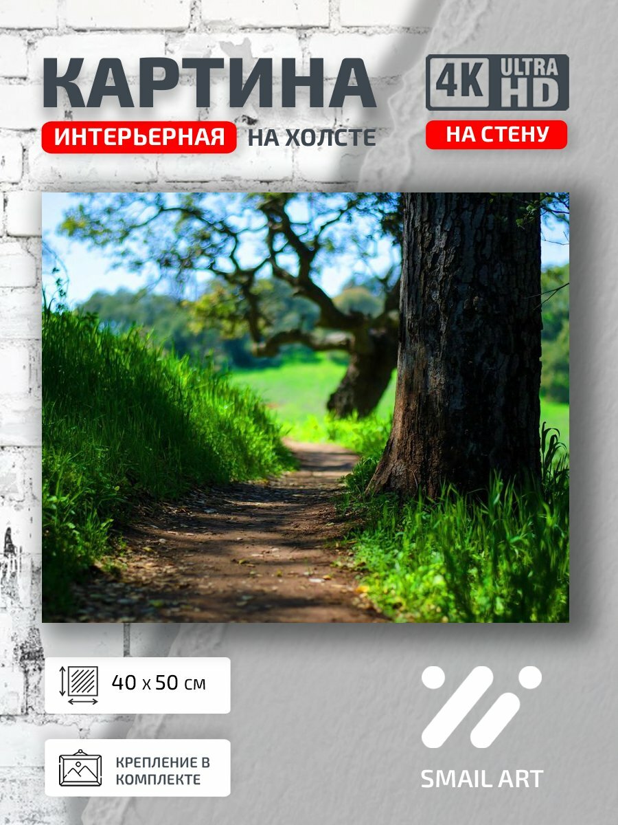 Картина на холсте интерьерная 40 на 50 на стену Дерево Landscape для спальни пейзаж декор