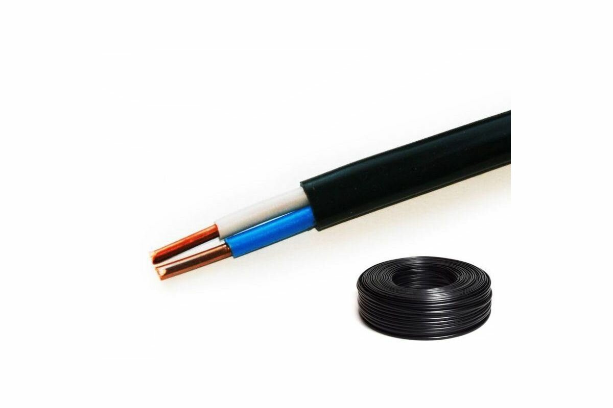 Кабель Эксперт-кабель ВВГ-Пнг, медный, черный, одножильный, 2х1,5