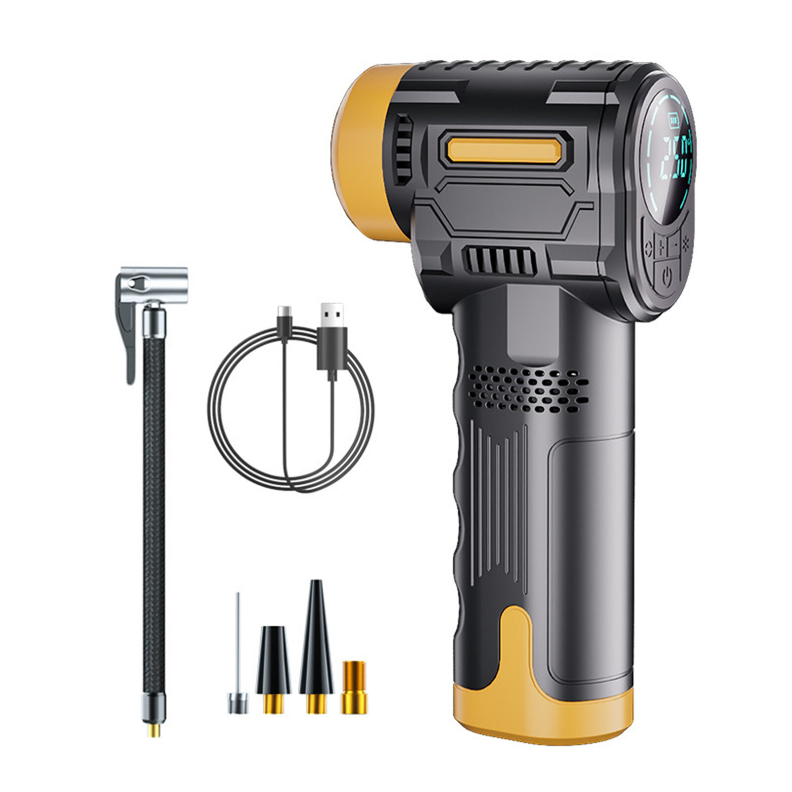 Ручной насос для накачивания шин, портативный воздушный компрессор, электрический воздушный насос для автомобильных шин с автоматической остановкой, светодиодный фонарь для мотоцикла, велосипеда, мячей, игрушек для плавания