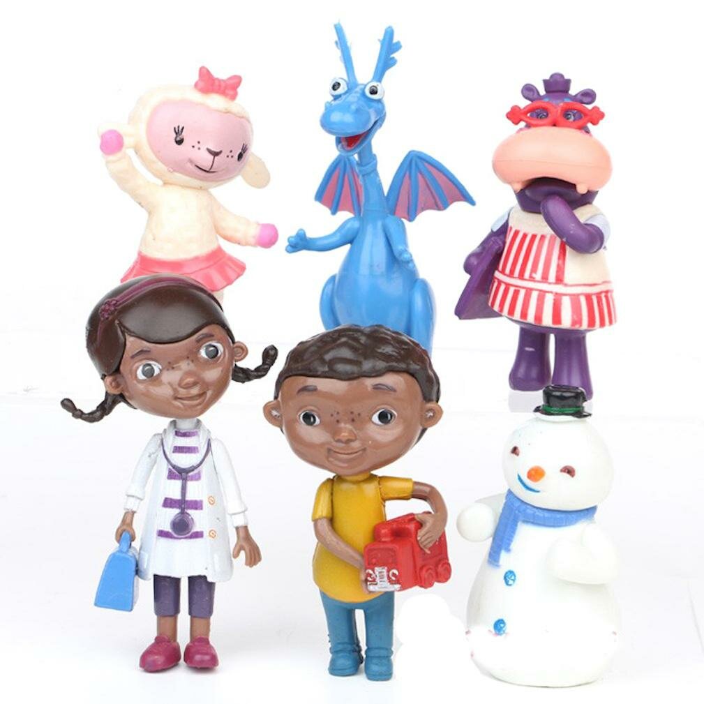 Набор из 6 фигурок Doc McStuffins Toy Doll Anime Collection