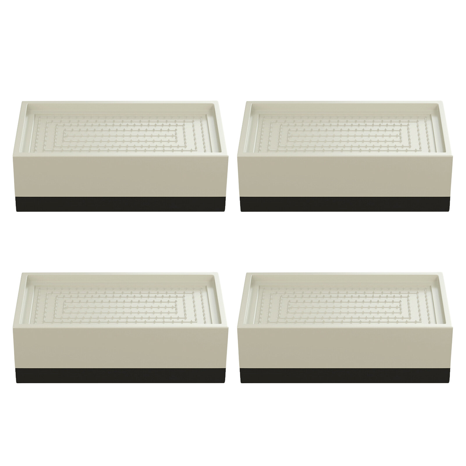 4 Pack Настилы для ножек стиральной машины Квадратные Падлы антивибрационные Нескользящие Падлы для гашения шума и вибрации Регулируемые по высоте Падлы для стиральной машины Сушилки Холодильника Мебели Бытовых приборов Цвет: серый, коричневый, бежевый