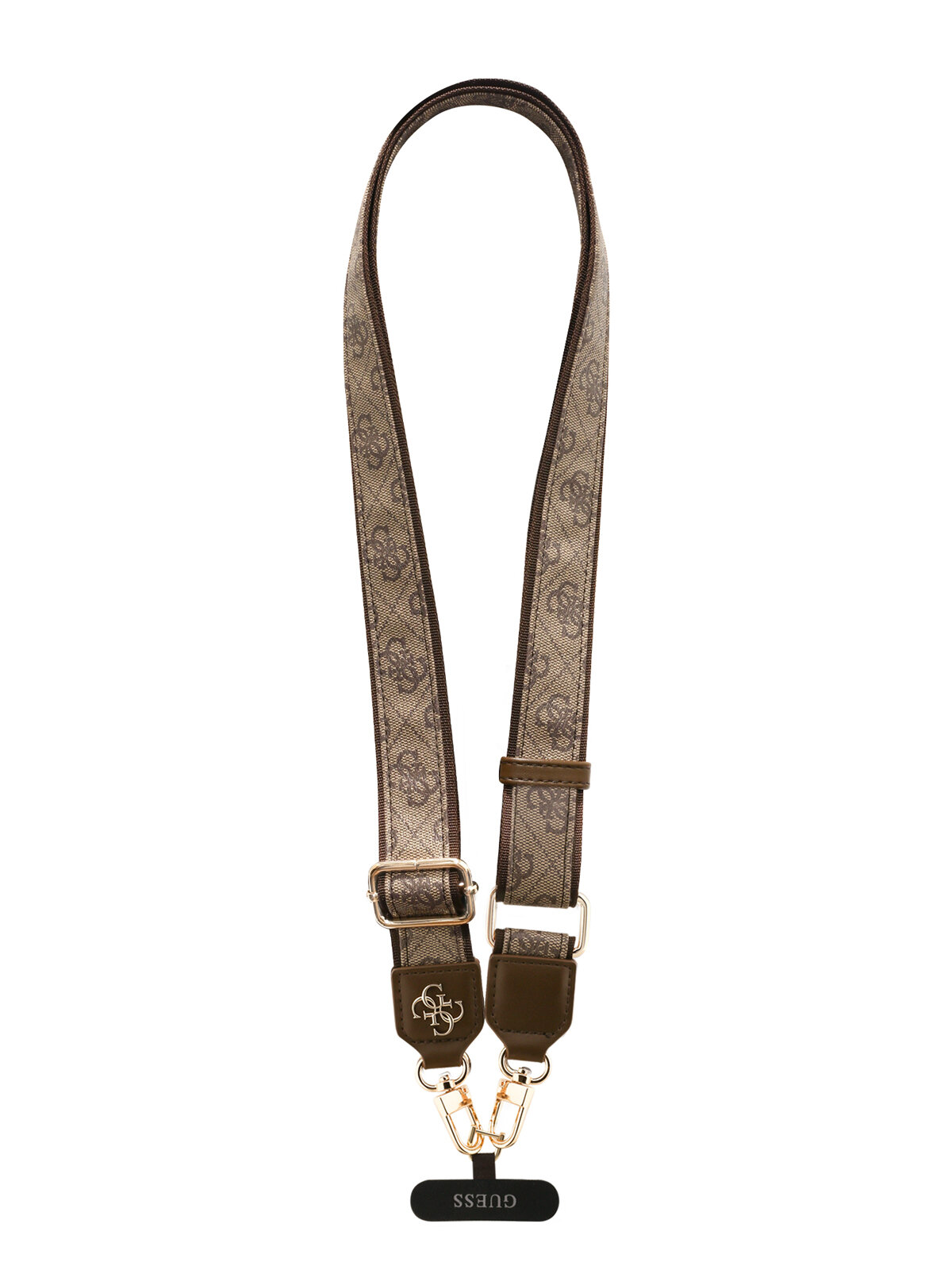 Ремешок Guess для смартфона на шею или через плечо, кросс-боди из экокожи PU leather, коричневый